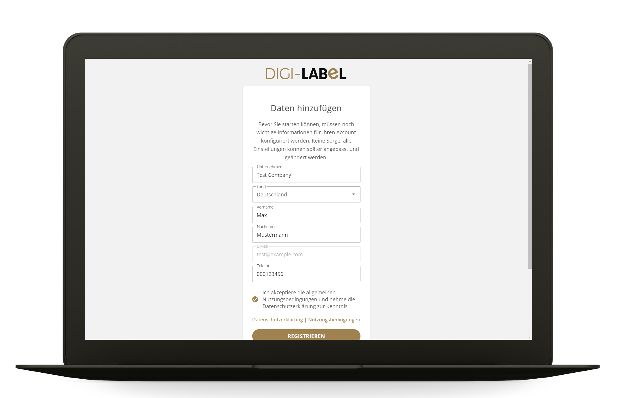 Registrierung & Anmeldung
